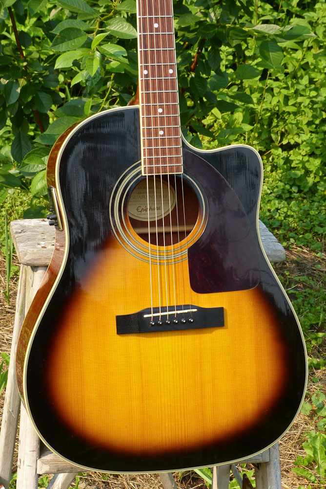 2007 Epiphone AJ-200SCE Slope Dread Guitar