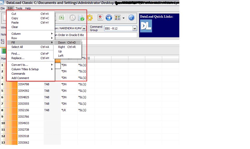 Dilli ERP Notes: Sample example for DataLoad - Part 1&2&3