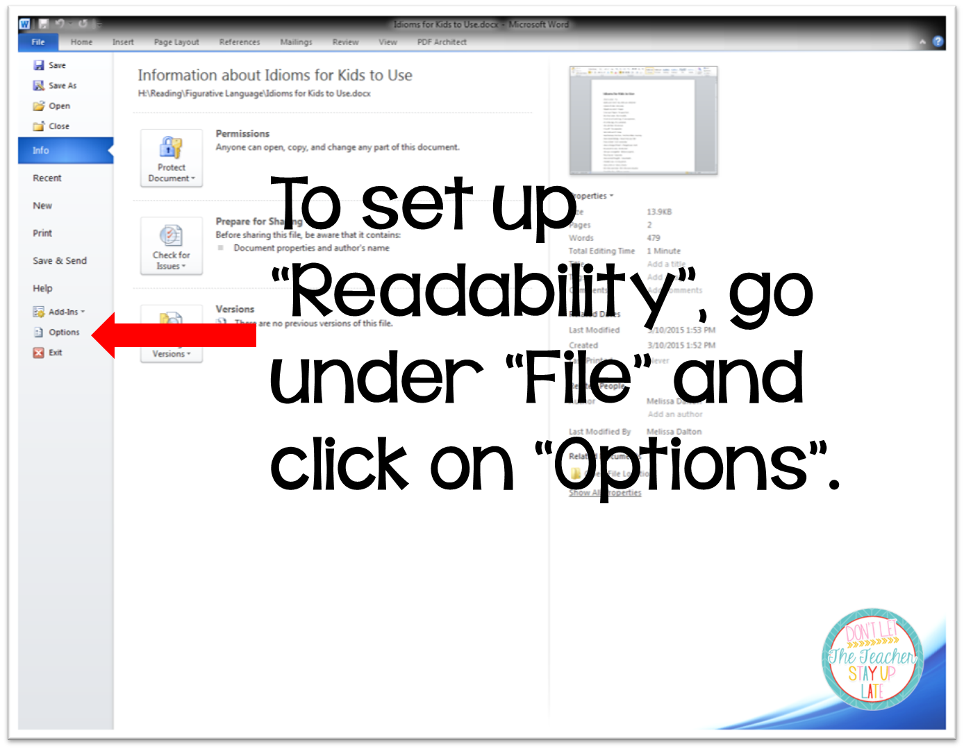 Dont Let The Teacher Stay Up Late How To Determine The Readability Of Any Text