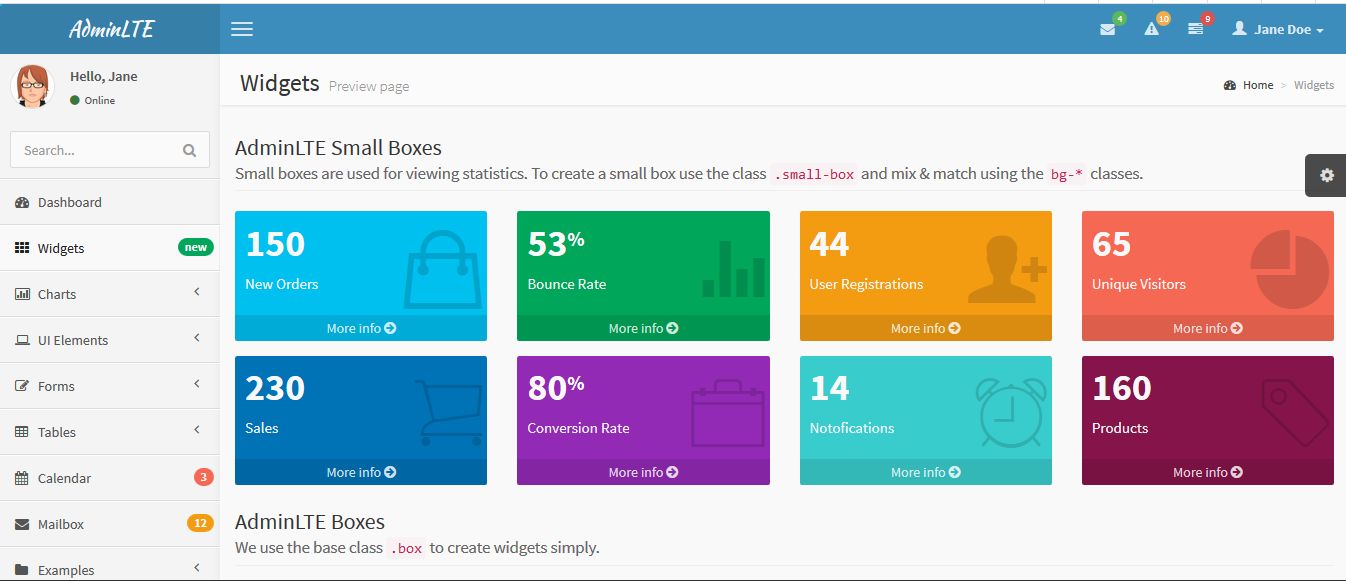 Blog Baru: Admin LTE - Template untuk admin (flat design)