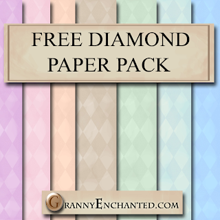 GRANNY ENCHANTED'S BLOG: Free Digital Scrapbook Diamond Paper Pack