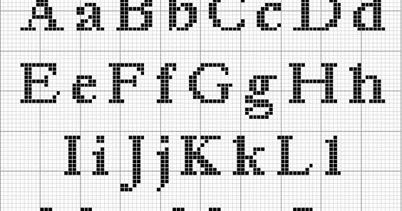 Etamin Harf Şablonu | Kanaviçe Şemaları