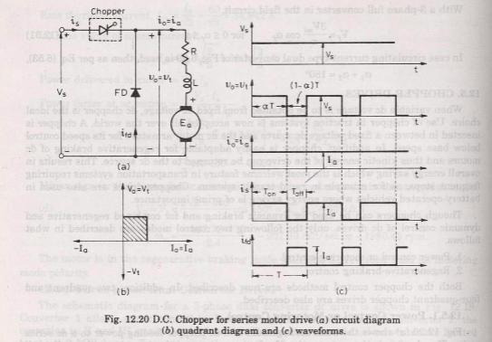 Chopper drives-Power or motoring control and regenerative-braking control