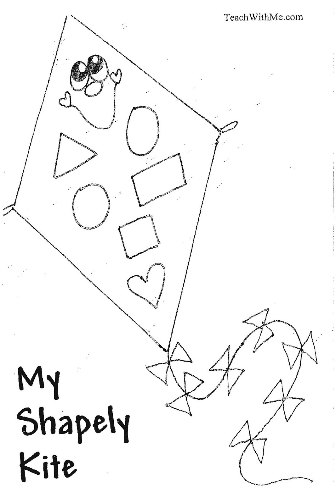 Classroom Freebies Too: PK-2: My Shapely Kite booklet