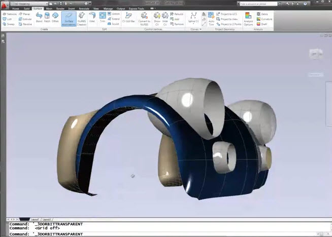 Examples models 3D Car Surfaces glossy surfaces from AutoCAD 2011 ...