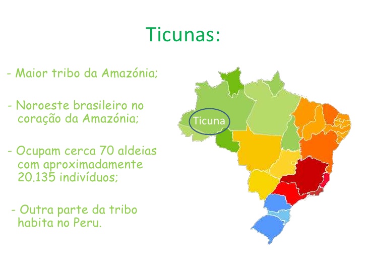 Tribo Ticuna: Localizaçao dos Ticunas