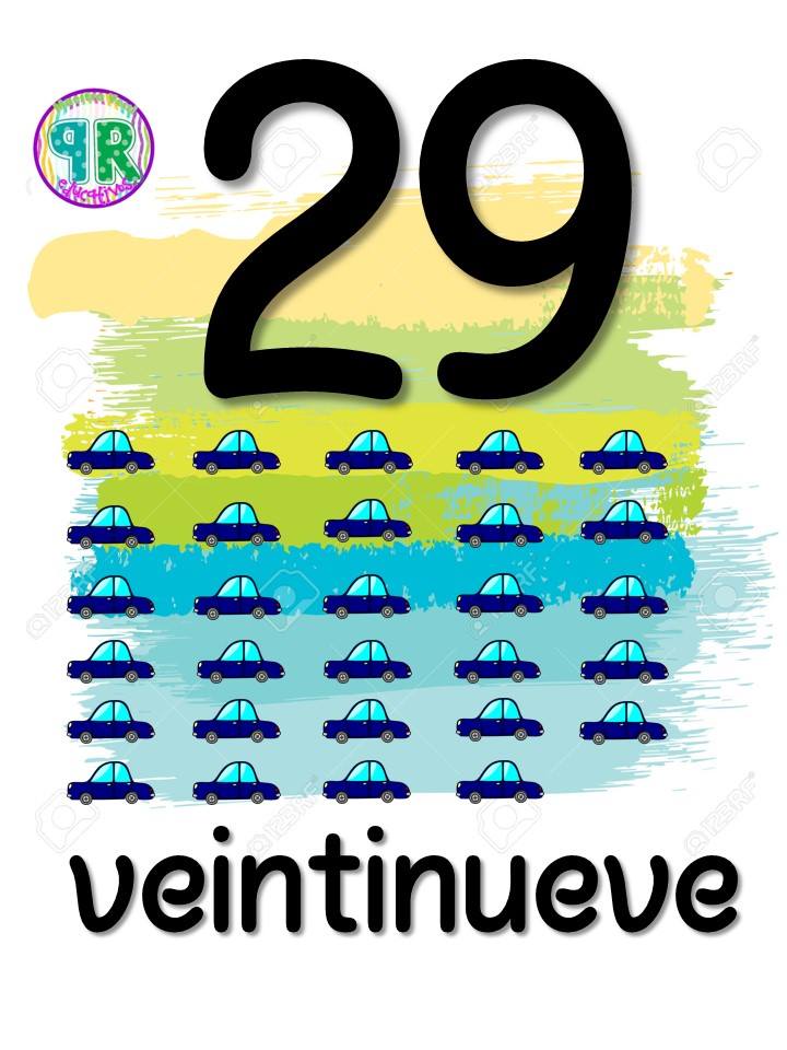 Proyectos educativos ¡Y más!: Serie de números del 20 al 30.