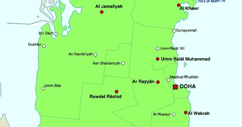 QATAR - GEOGRAPHICAL MAPS OF QATAR ~ Klima Naturali™