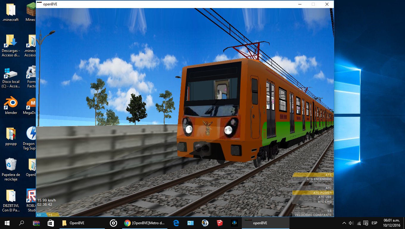 Openbve Mexico Trenes HD Editados: diciembre 2016