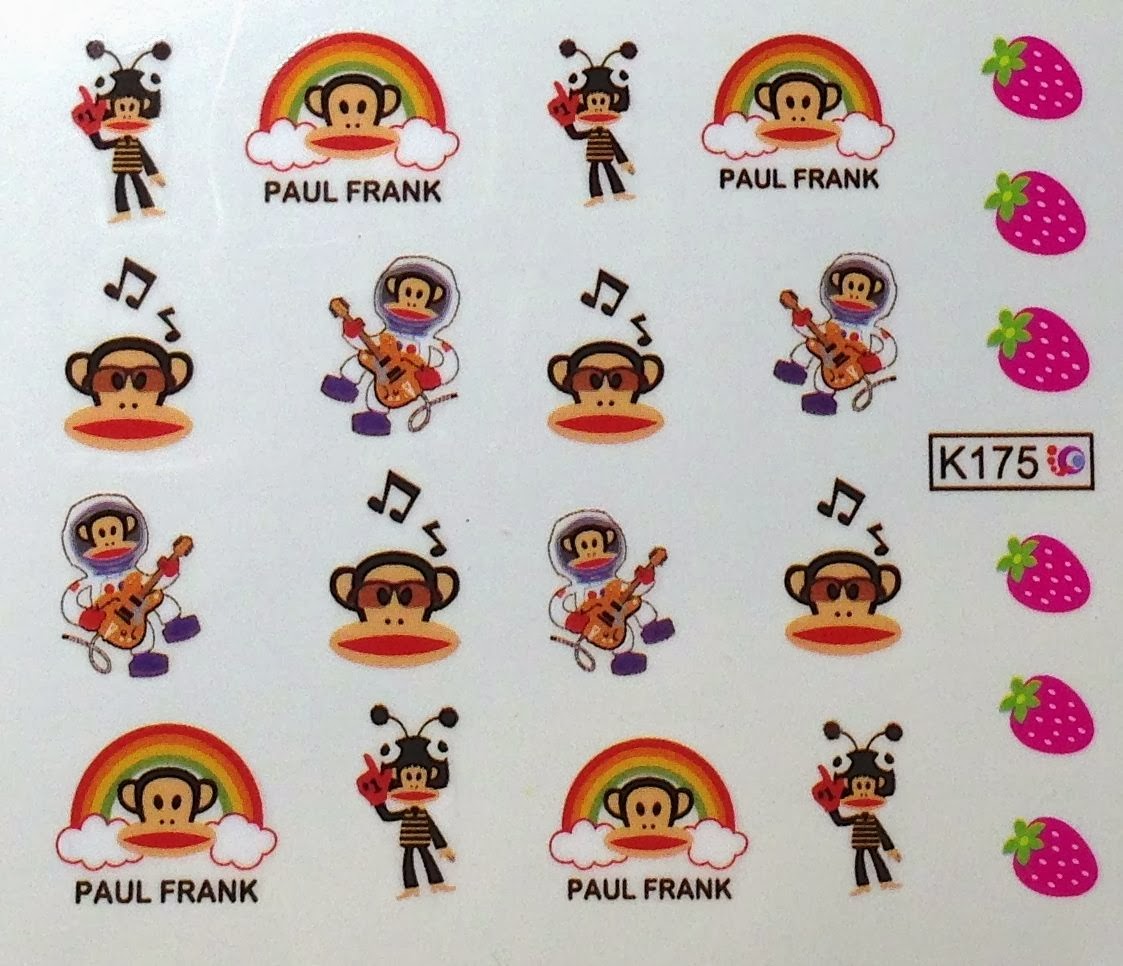 Paul Frank Monkey in Space: Manicure featuring Water Decal Stickers ...
