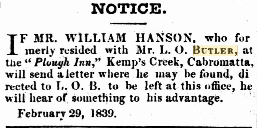 Walter Butler (c.1807-1870)- the life of a 'currency' lad born in the ...