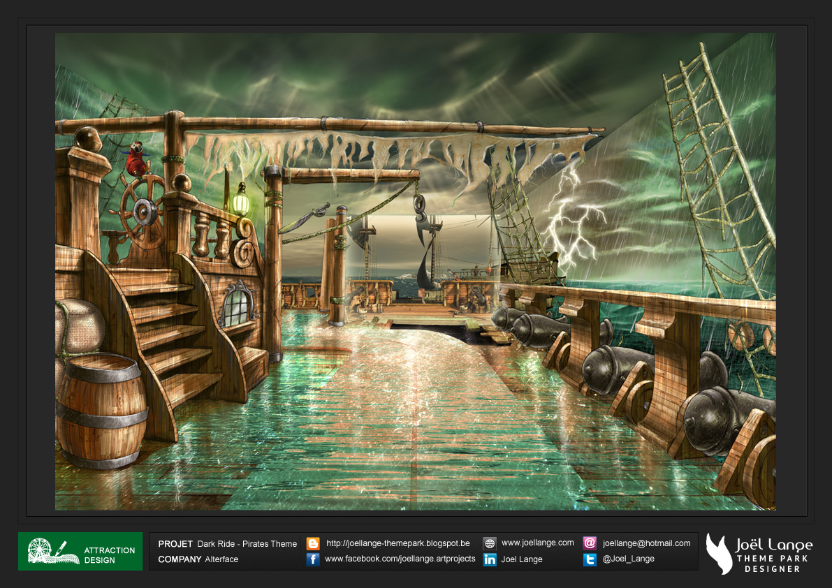 Interactive Dark Ride Design - Pirates Plunder - Concept art