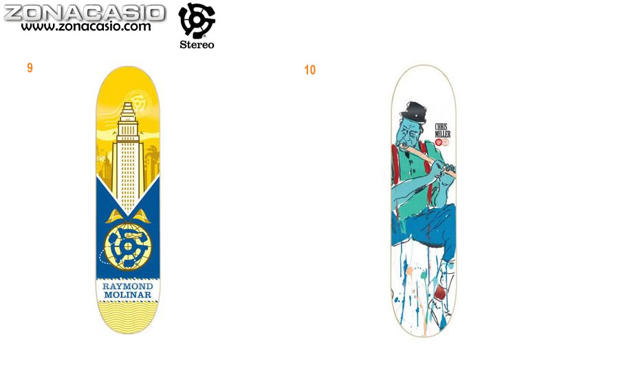 Zona Casio: Espectaculares los nuevos Skateboards de Stereo Sound Agency