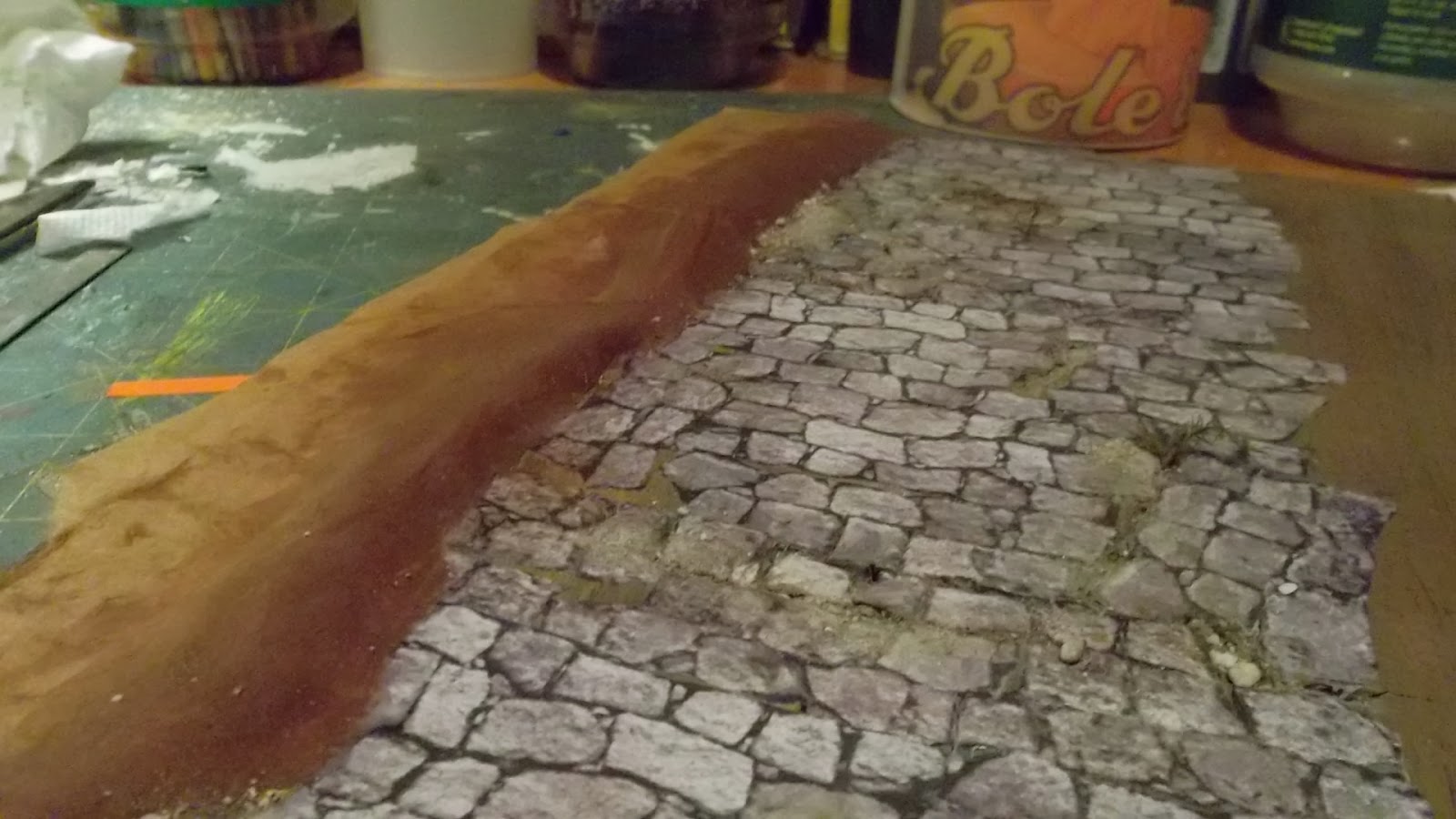 Capt. Richard's Miniature Civil War: Building a stone road from paper