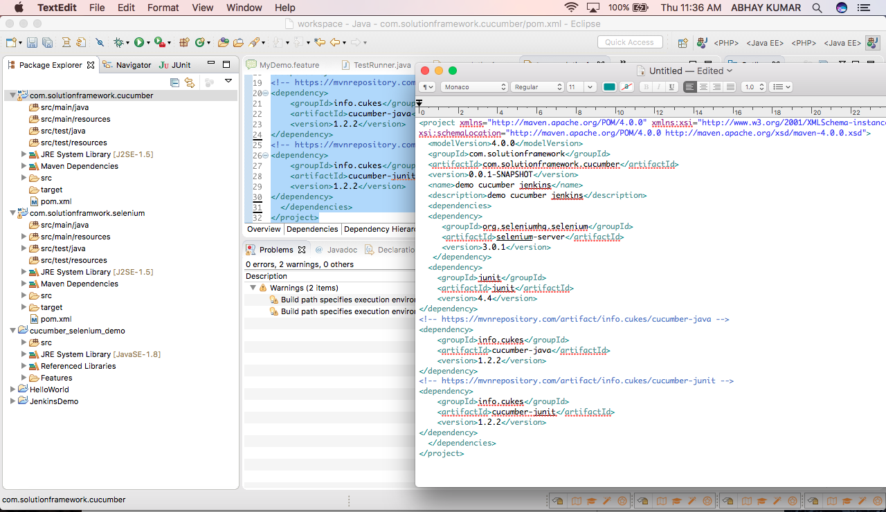 Solution Framework Devops Continuous Integration Selenium And Cucumber Using Maven In Jenkins