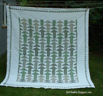 QuiltAwhile: 12 Quilts of Christmas: Tall Pine Tree