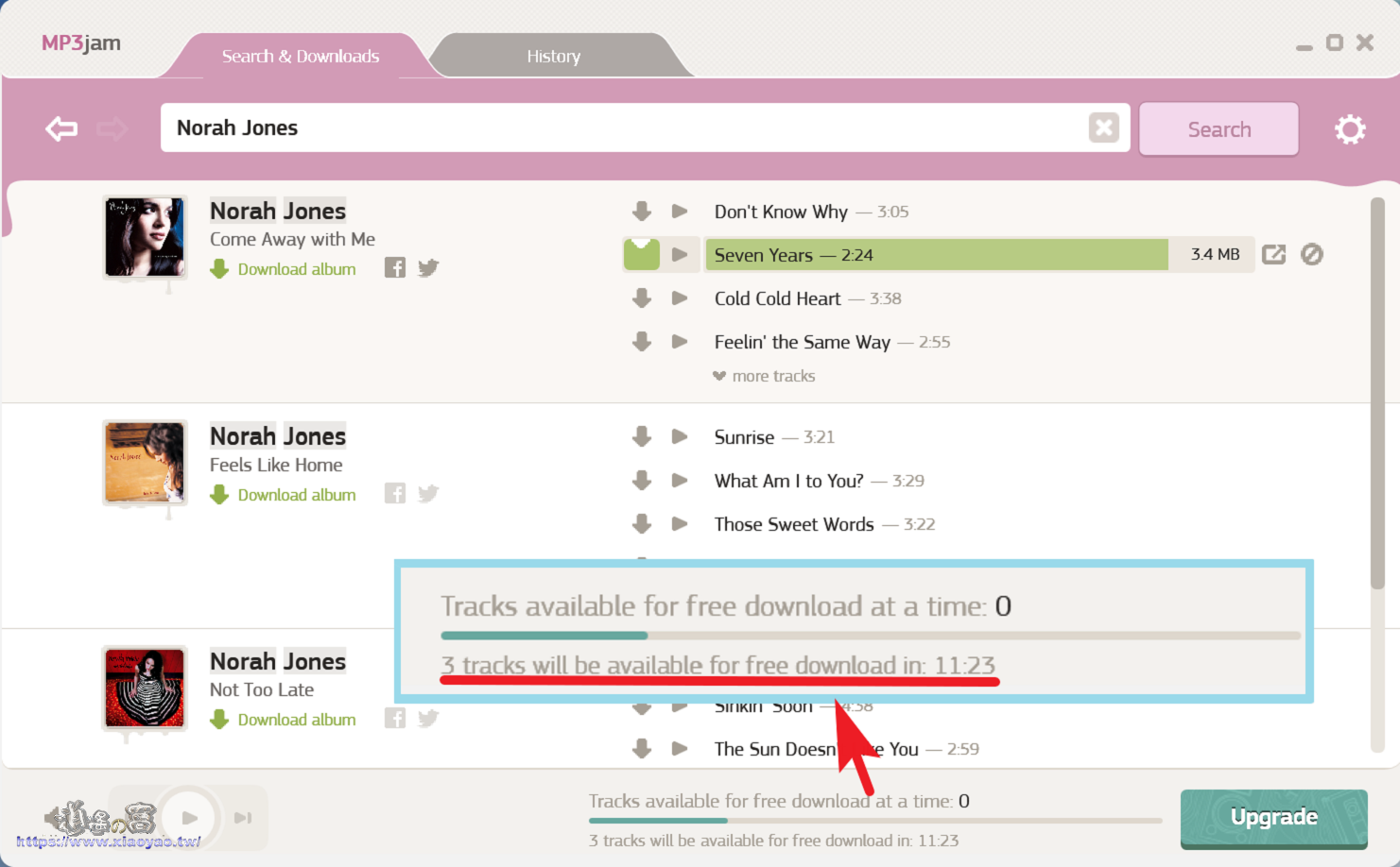 MP3jam 免費桌面版 YouTube 音樂播放器，線上收聽 MP3 支援下載 (英文/ 1.1.6 版)