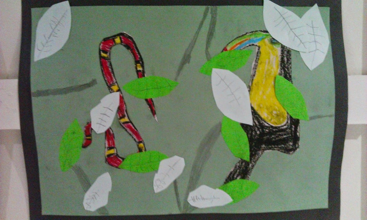 Primaryart123: Henri Rousseau - Rainforest Collages