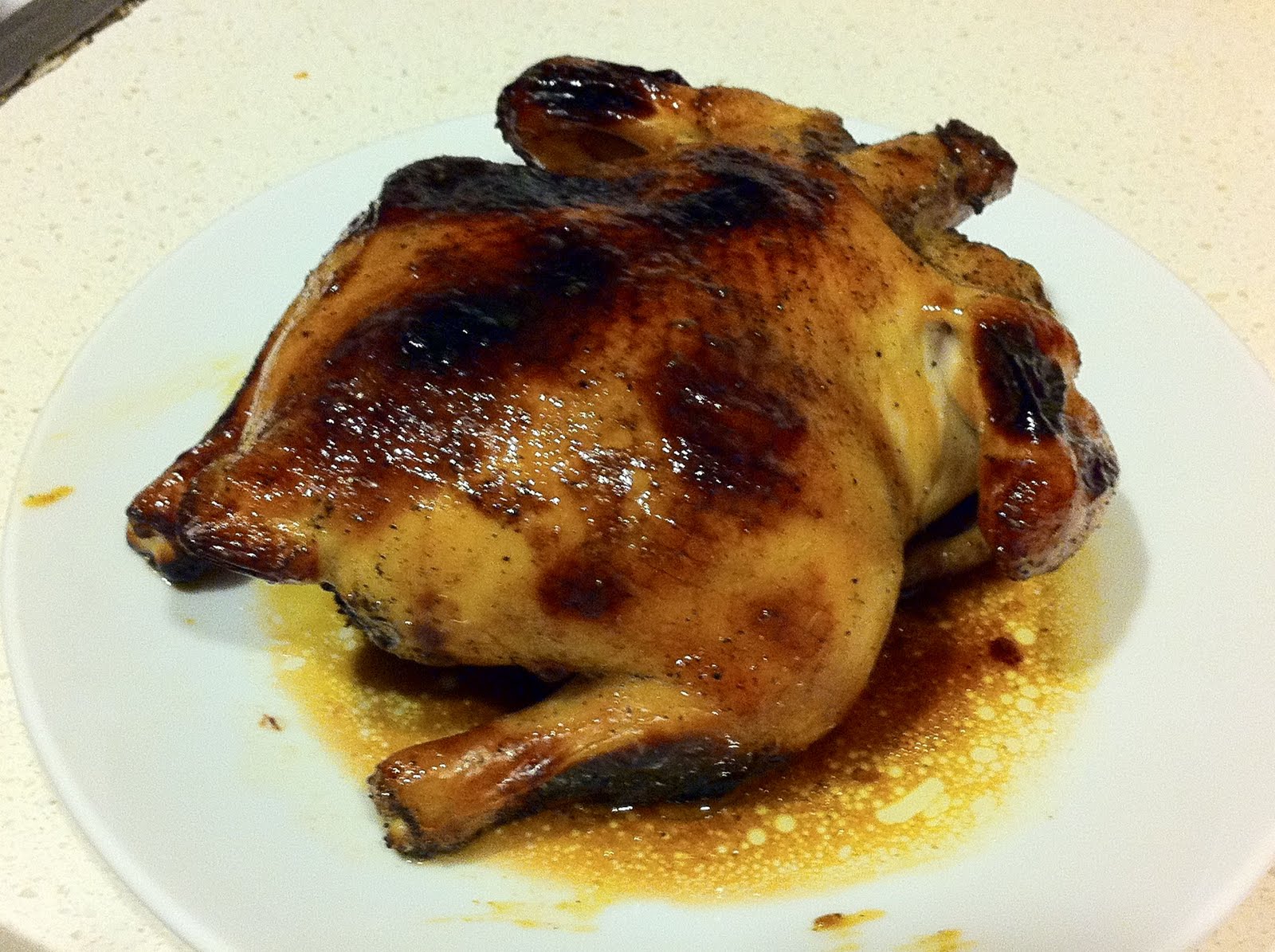 The Grouchy Goomba: Honey roasted whole chicken