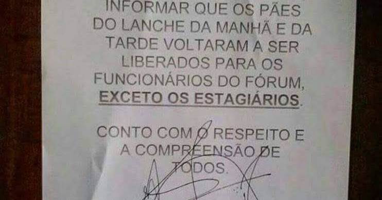 Memes da Web Internet: Estagiário nem é gente