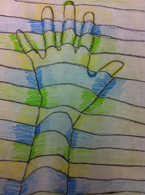Center School Art: Value Hand Drawings by Grade 4