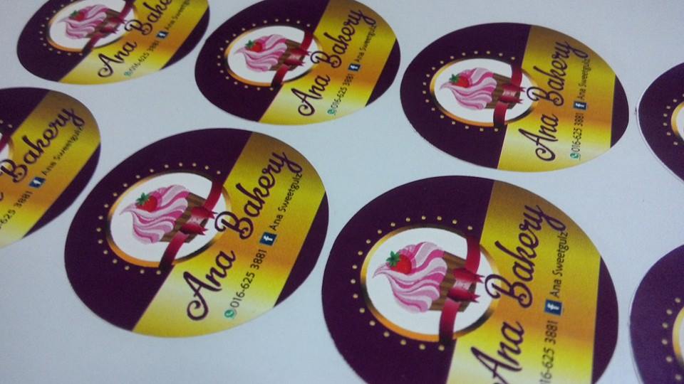 STICKER 6.5cm X 10cm (FREE POS+DESIGN) :: Upah Design Murah