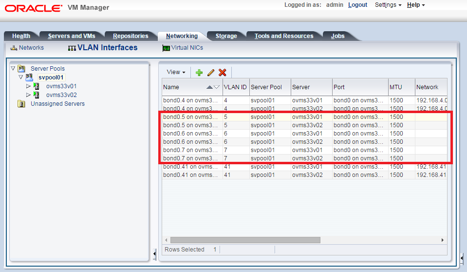 Oracle Linux とその周辺のもの: Oracle VM Manager 3.3.3 への VM Network 作成。
