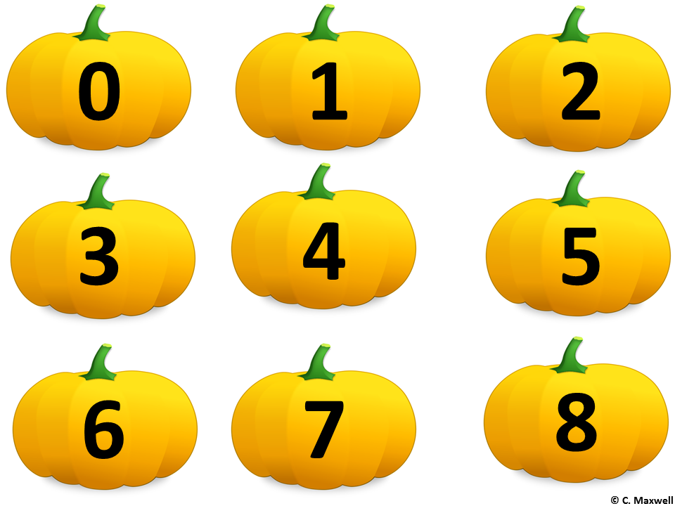 Hand to Heart : Free Bingo Game 0-15 for Fall, Halloween and Thanksgiving!