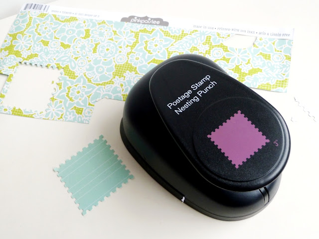 notes on paper: Going Postal: Scrapbooking with postage stamps + punches