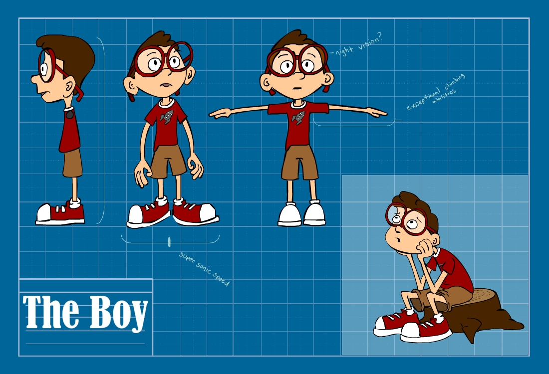 Striped Thumb: Blueprint Character Drawings