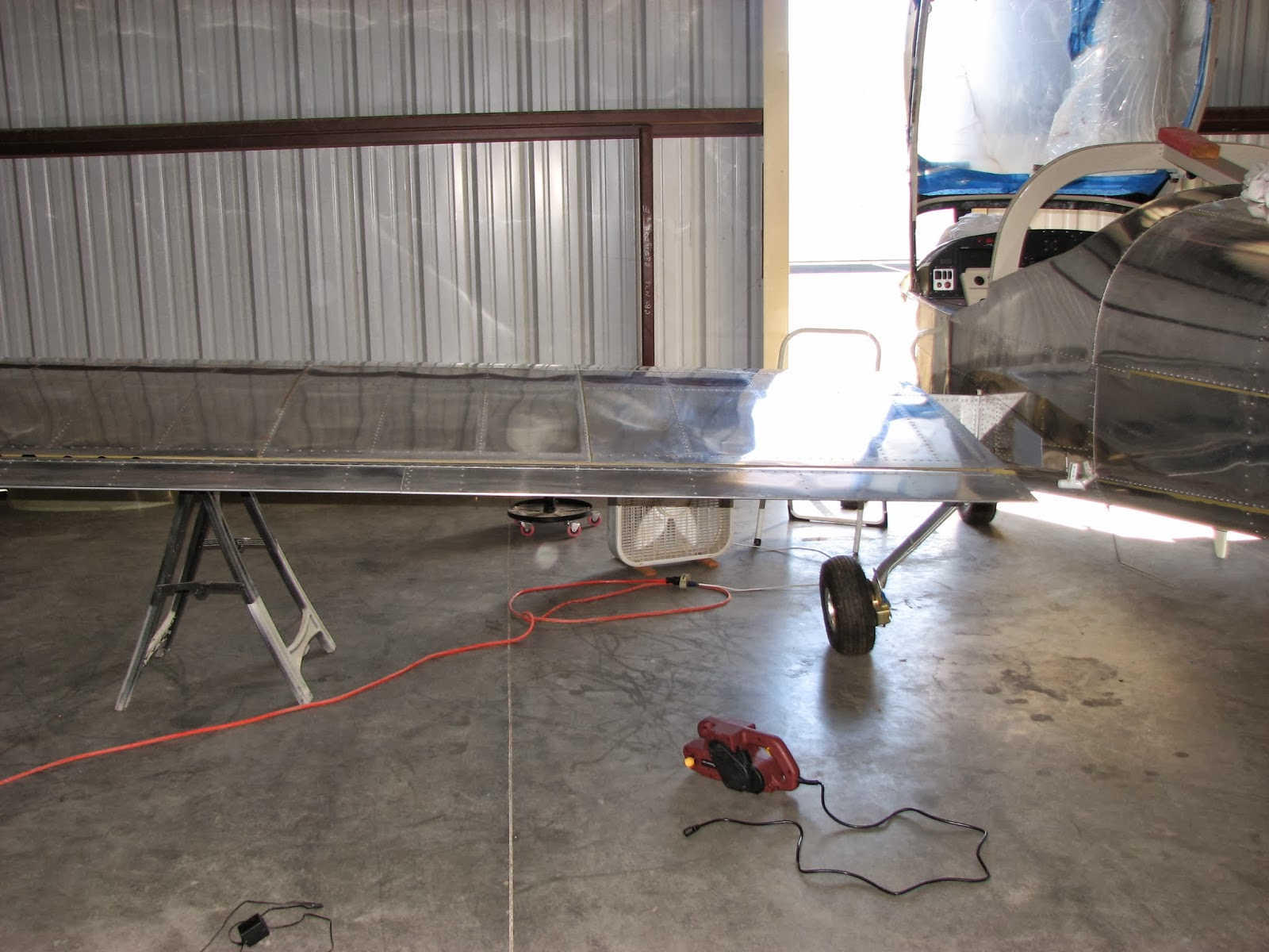 Torsten's RV-12: Trim Fixed, Wing Seals Installed