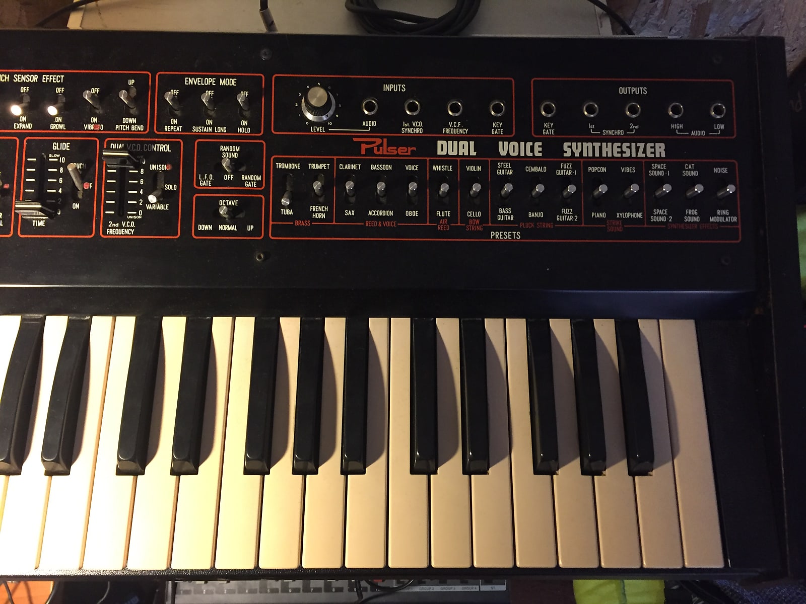 MATRIXSYNTH: Pulser Multivox M75 Mx-75 Dual Voice Synthesizer SN 466067