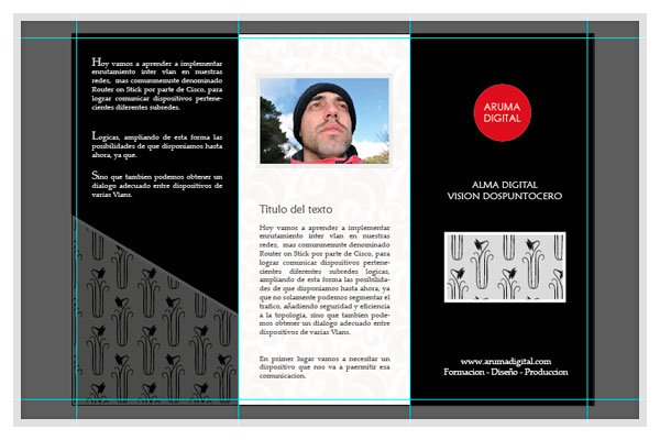 Illustrator Diseñar triptico sencillo