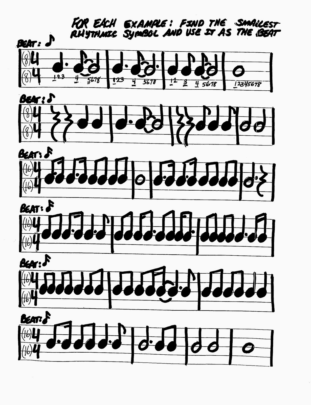 Miss Jacobson's Music: RHYTHM COUNTING ASSIGNMENTS: SUBDIVISION OF THE ...