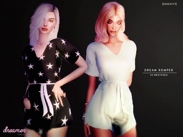 the sims 4 fashion CC download Free: [DREAMER COLLECTION] Dream Romper