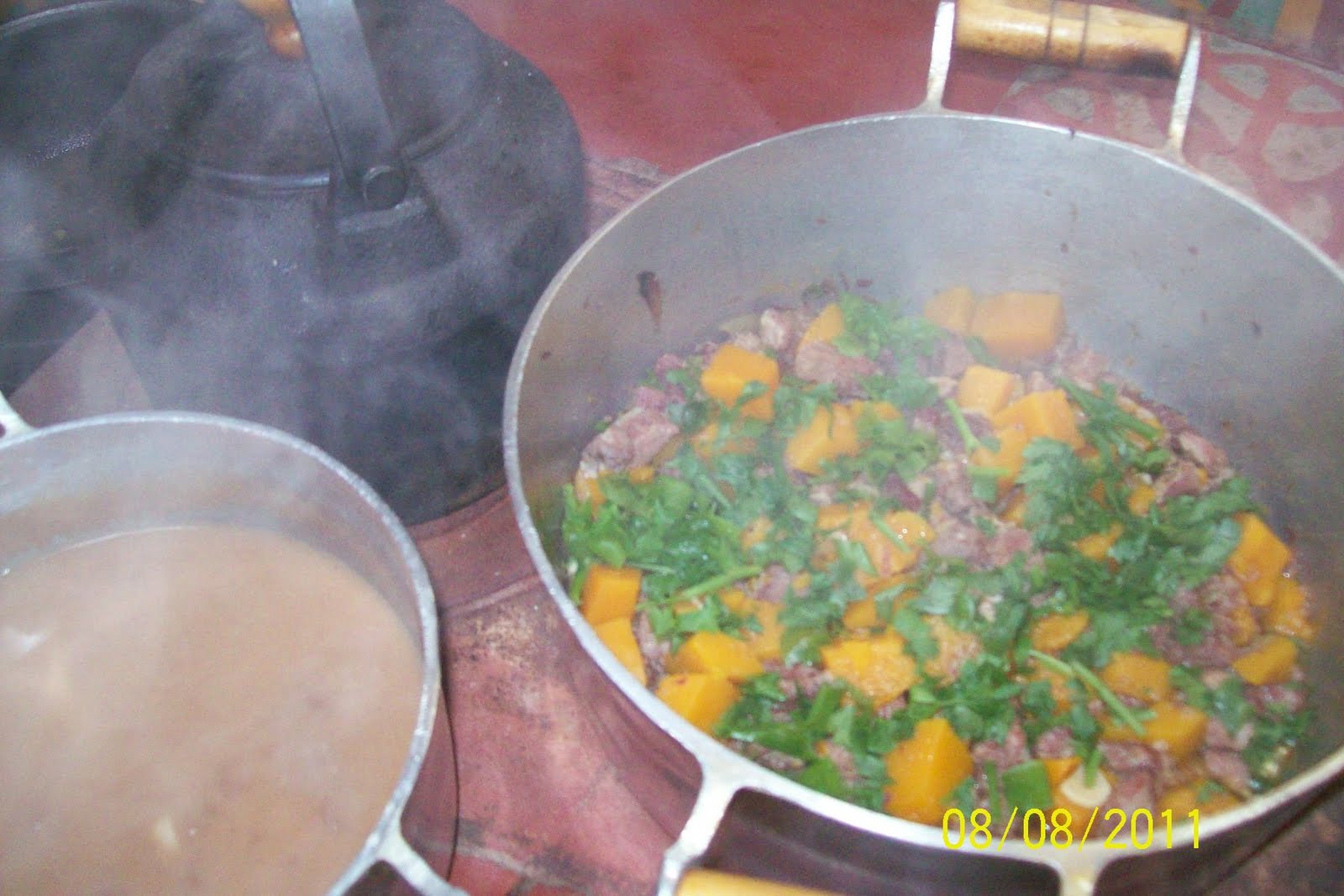 Uma Carioca na Roça: RECEITA: Carne-seca com cabocha.