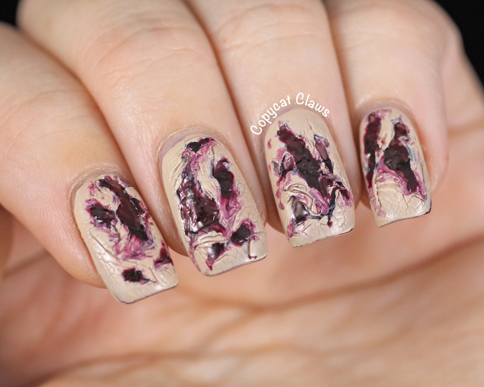 Copycat Claws: Torn Flesh Nail Art and Pretty Serious Love Bite