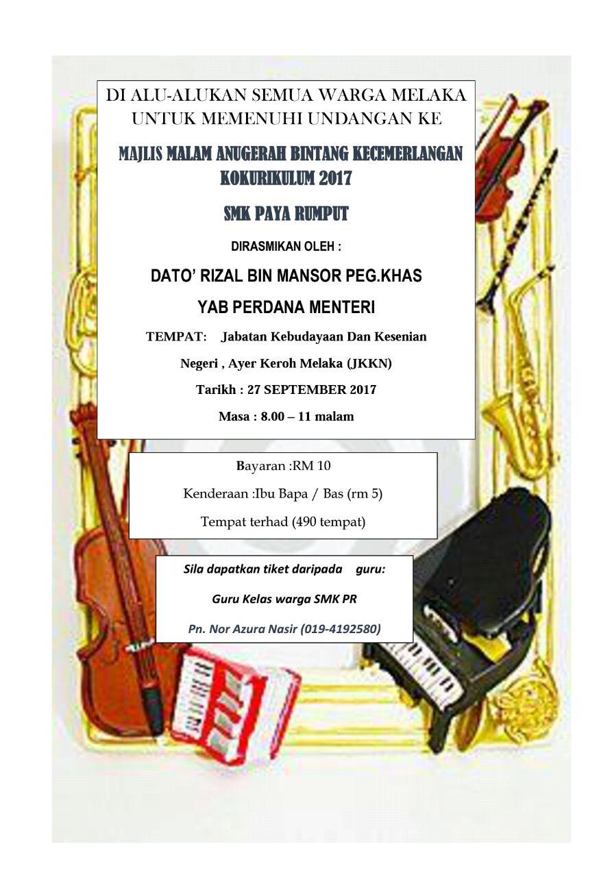 September 2017 ~ SMK PAYA RUMPUT, KM. 12.8 74650 MELAKA