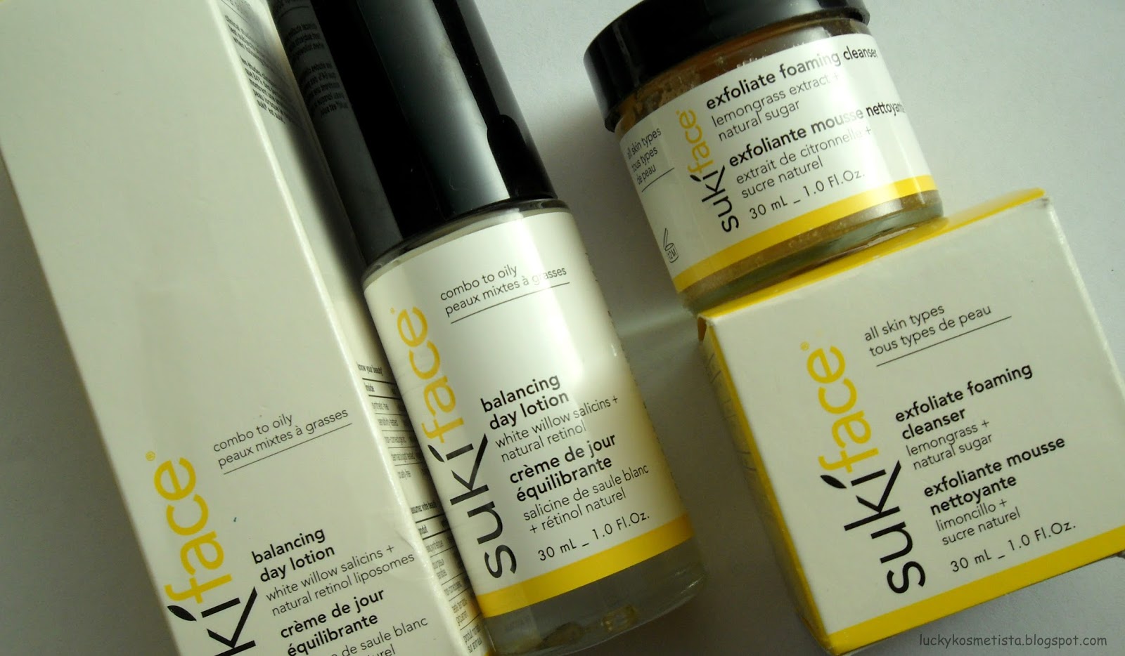 Lucky Kosmetista: SUKI Face Skincare: Balancing Day Lotion & Exfoliate ...