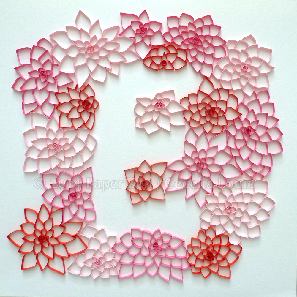 Welcome to Paper Zen ~ Cecelia Louie: Cut-Coil Quilling A Reverse Monogram