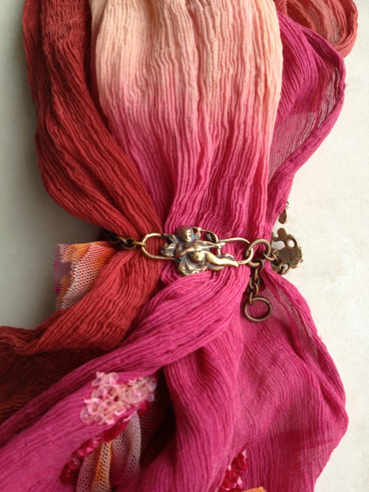 All Beautiful Catholic Beads: Our Lady of Mt Carmel Scarf clasp