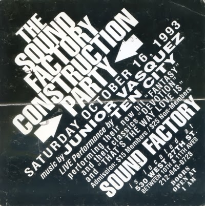 The Sound Factory, Nyc, 1989-1995: SOUND FACTORY FLYERS - PAGE #2 : ...
