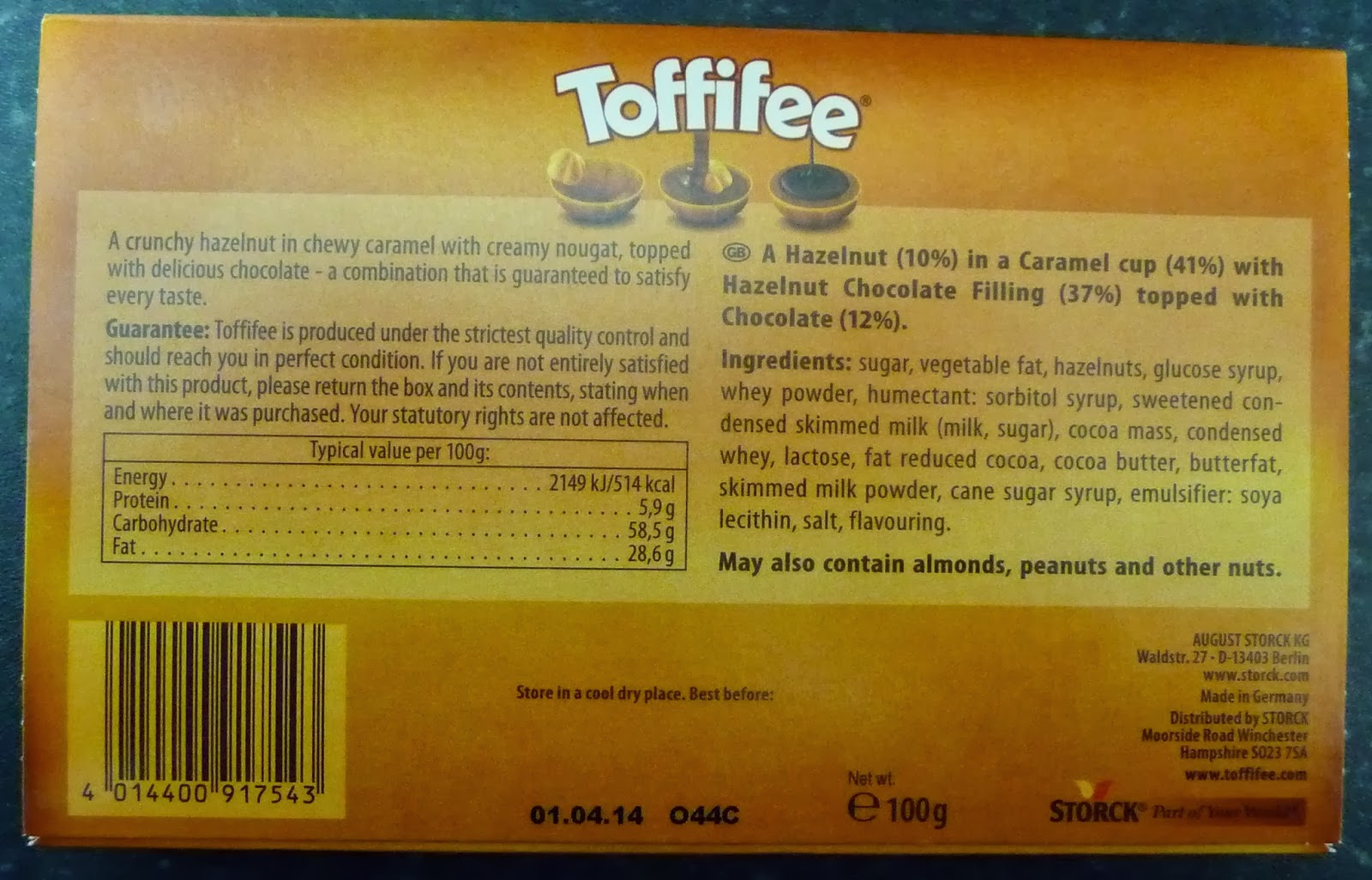 Something to look forward to: Storck Toffifee