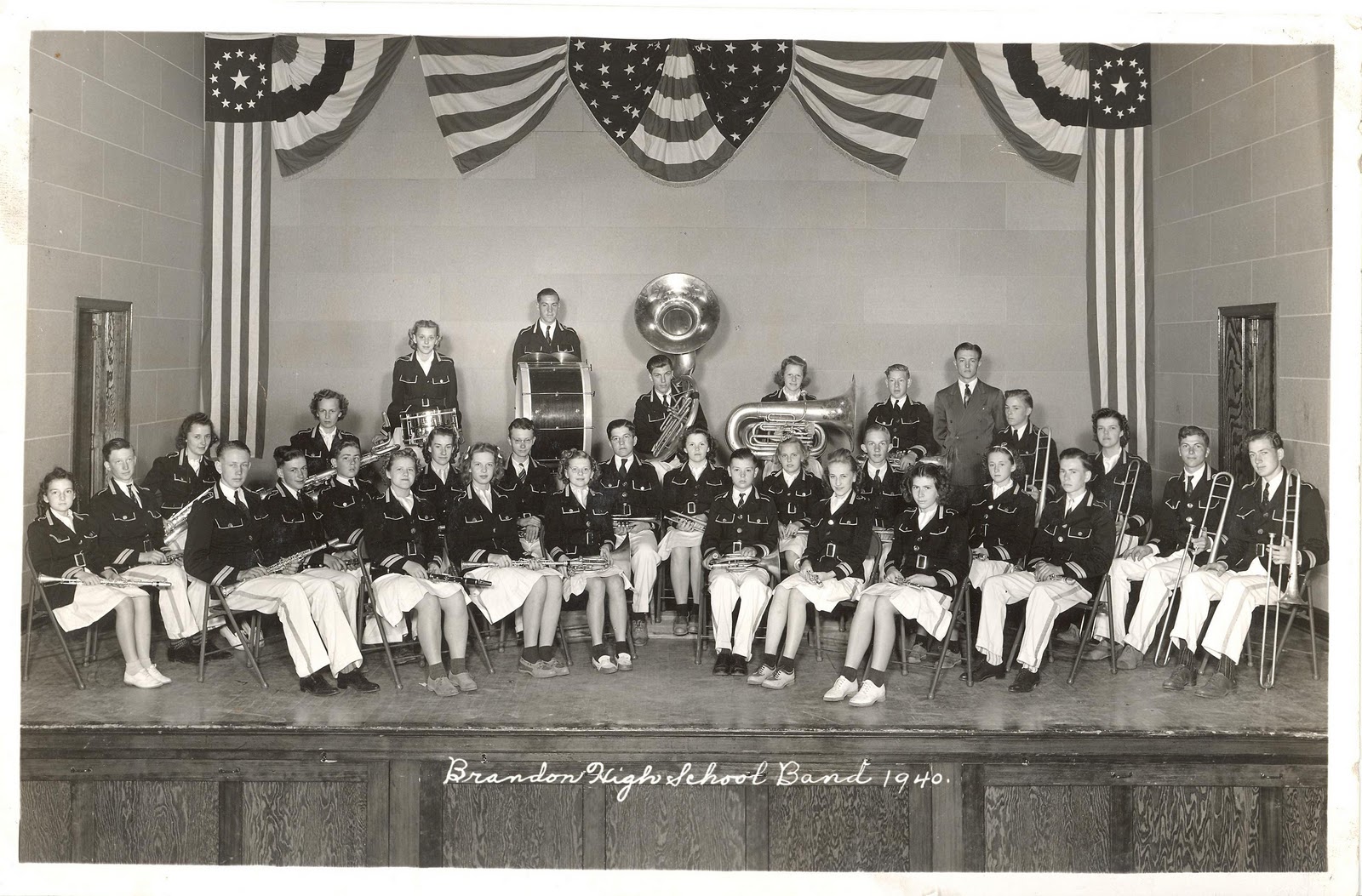 Brandon Mn History Center: Brandon High School Band 1940