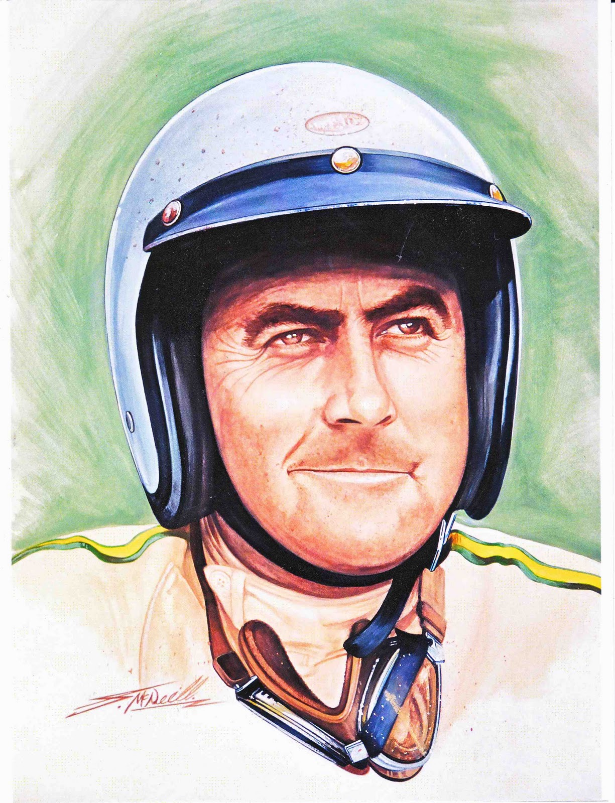 Greg McNeill Art: Sir Jack Brabham portrait