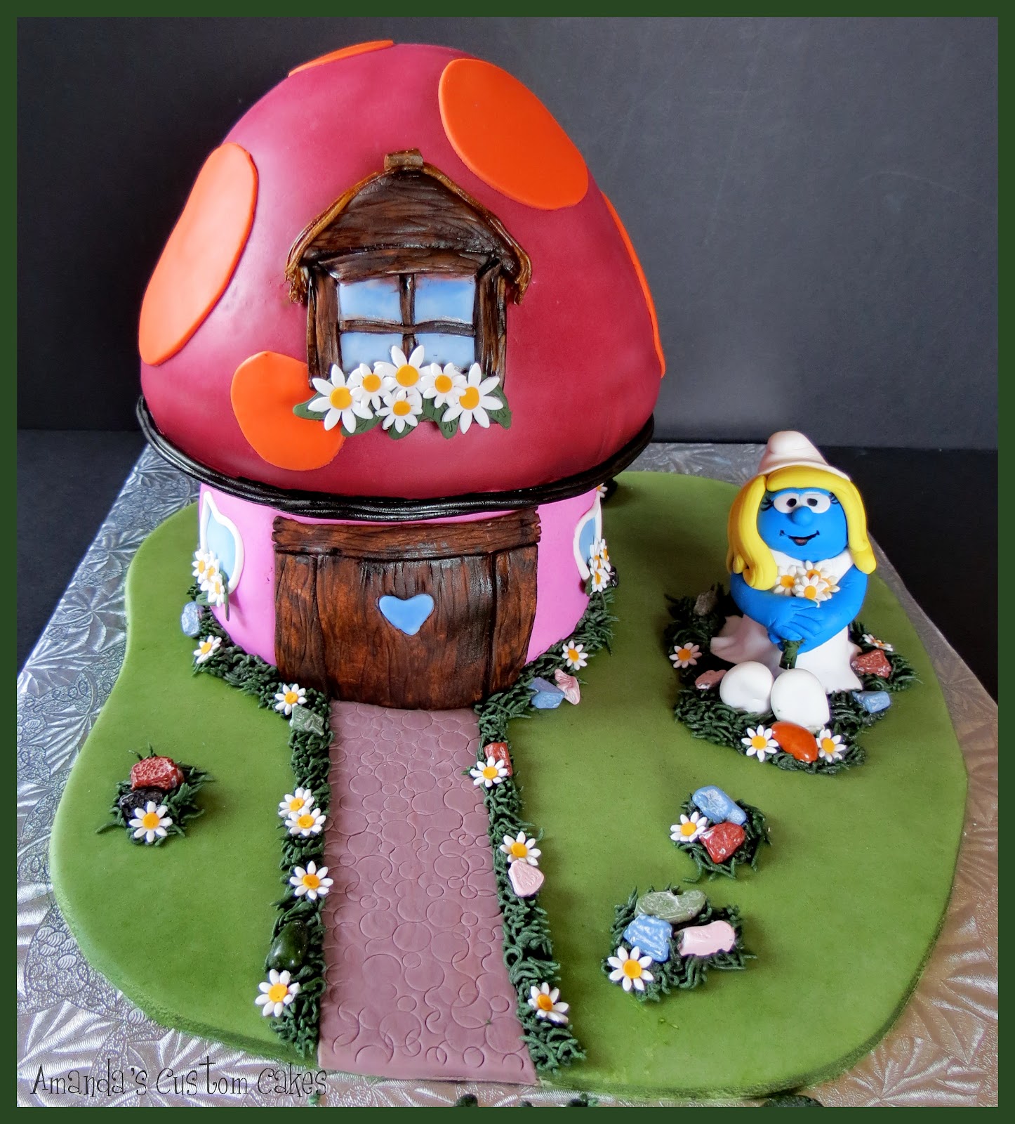Amanda's Custom Cakes: Smurfette Cake