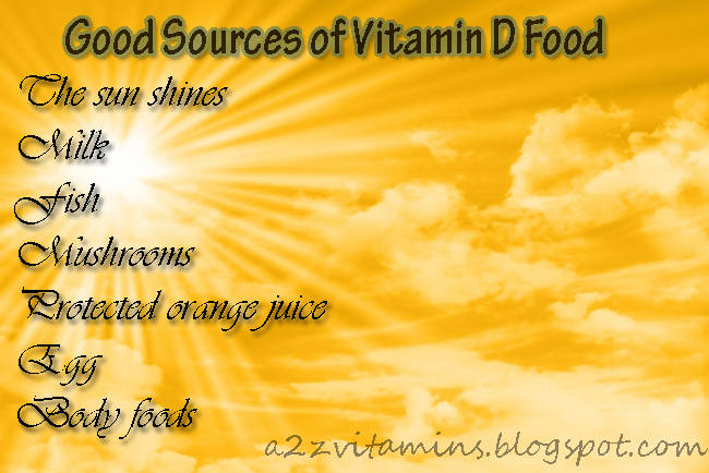 Good Sources of Vitamin D Food ~ a2zvitamins-Vitamin Information Guide