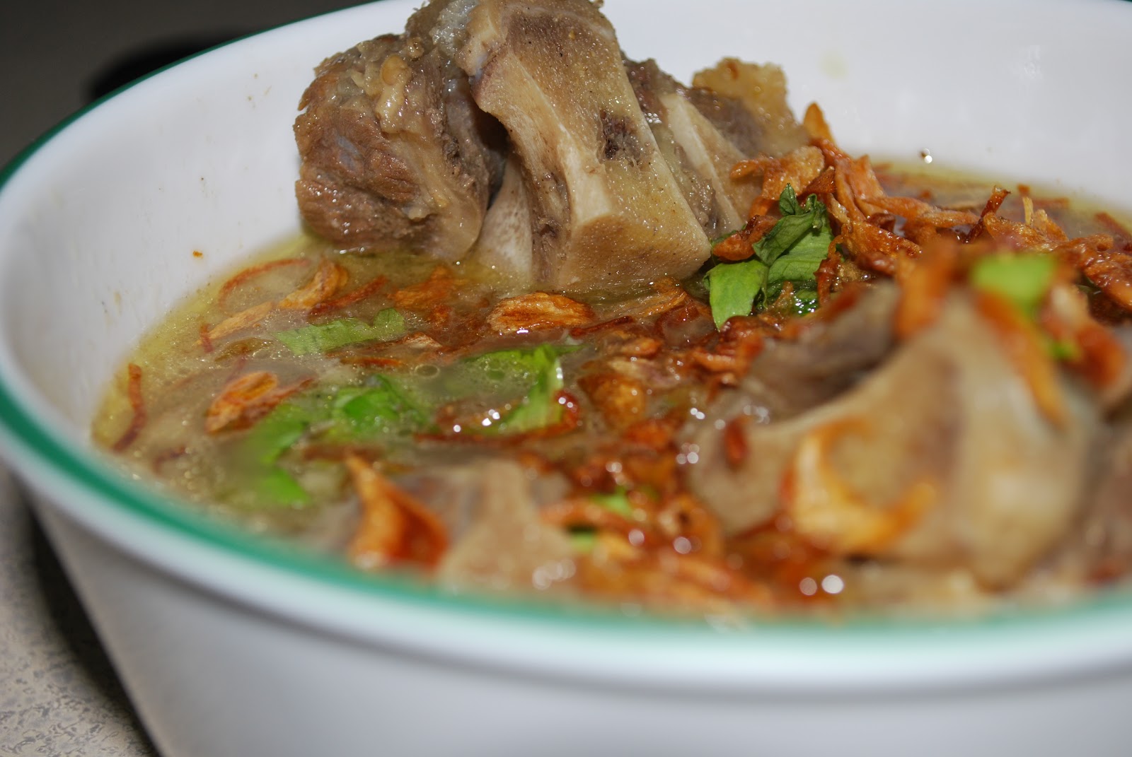 ...Take what comes to you and give thanks.: Sup ekor kegemaran keluarga