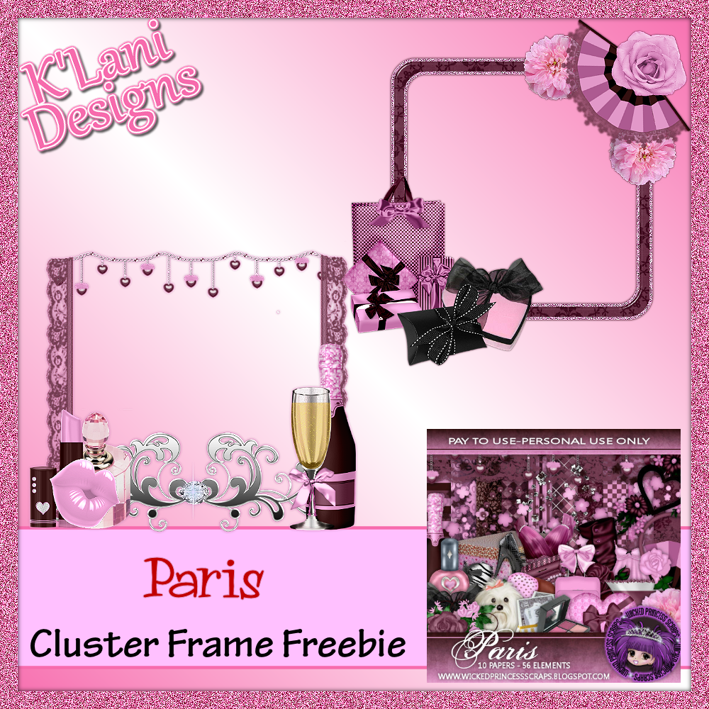K'Lani Designs: Cluster Frame Freebies ~ Paris