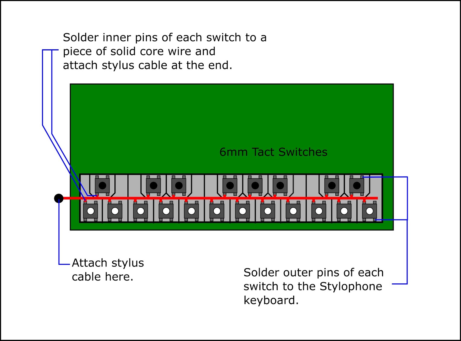MATRIXSYNTH: Stylophone S1 - Tact Switch Keyboard Mod.